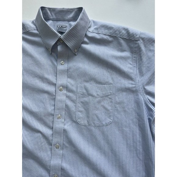 L.L. Bean | Shirts | Vintage Ll Bean Woven Shirt Button Up Mens 7 Short ...